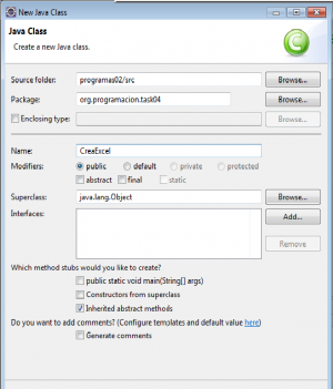 Apache POI – Programa en Línea