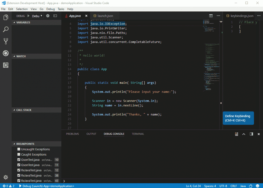 Depuración de Java en Código VS – Programa en Línea