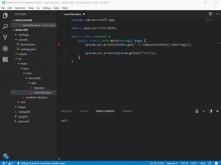 Depuración de Java en Código VS – Programa en Línea