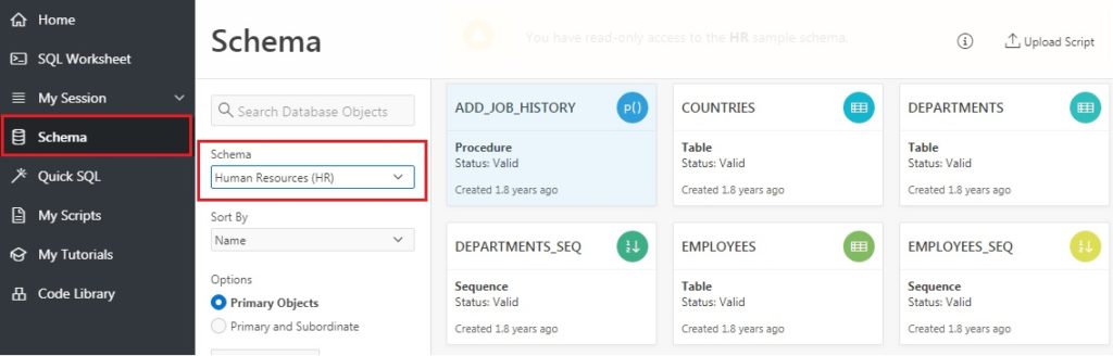 Consultas SQL utilizando OracleLive SQL – Programa en Línea